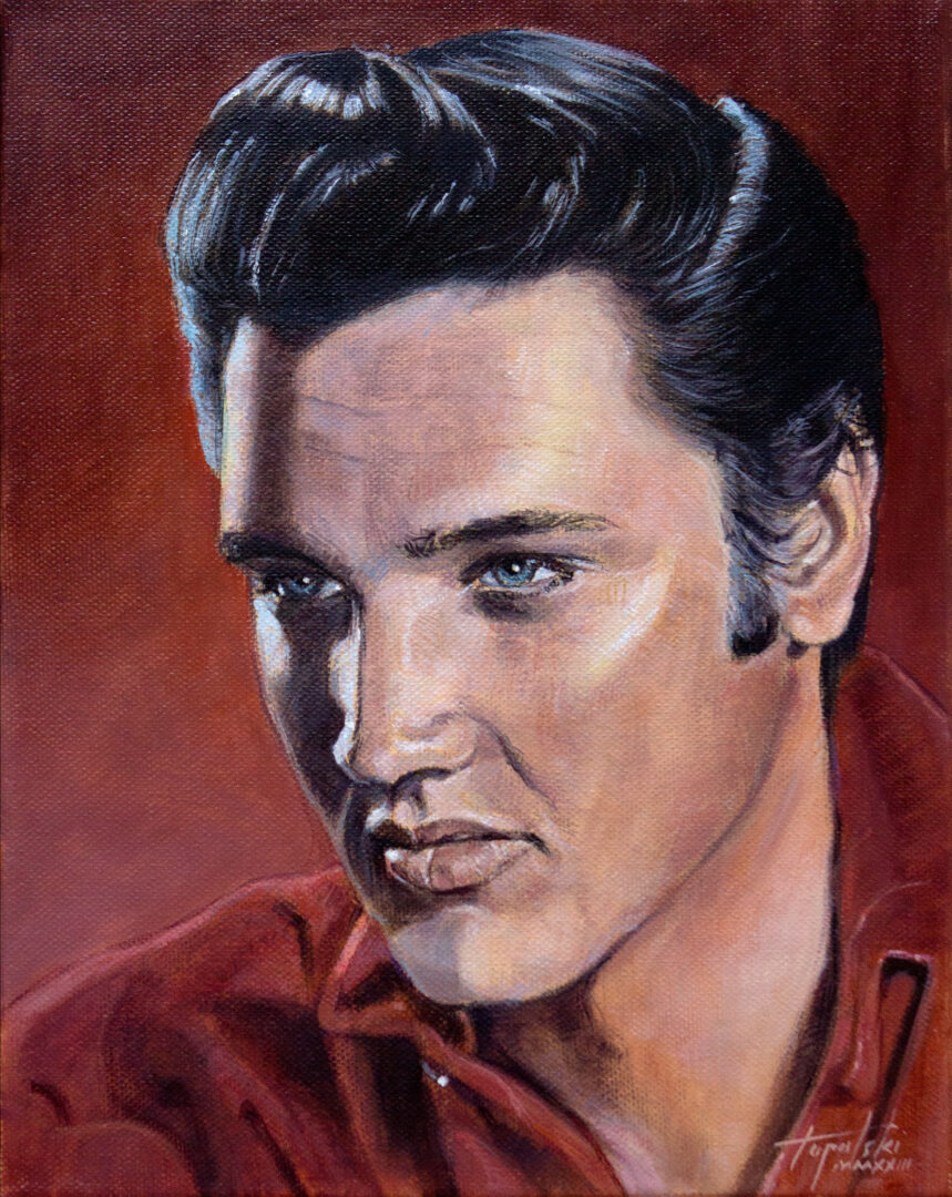 Elvis - Portrait Oil Painting - Fine Arts Gallery - Original fine Art ...